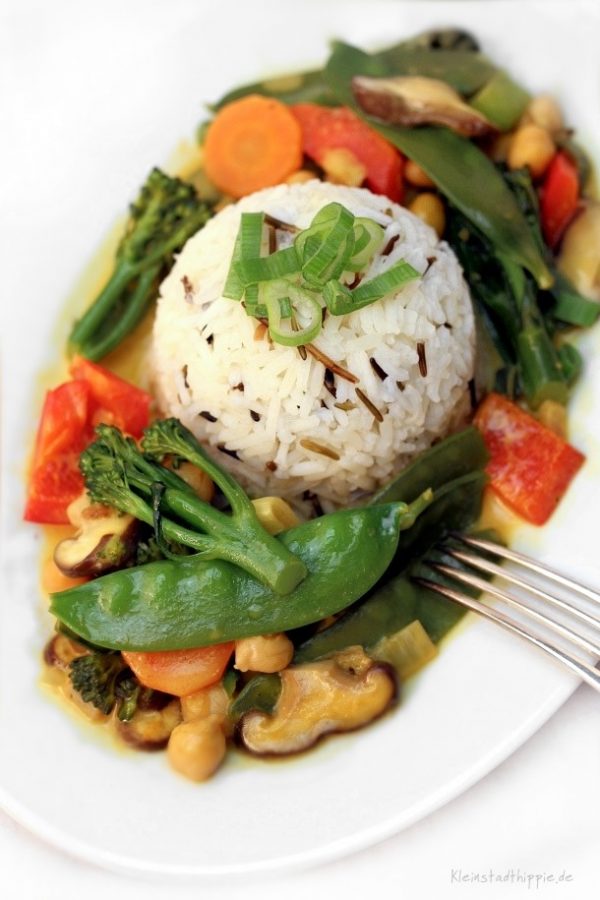 Gemüsecurry mit Shiitake - ein veganes Curryrezept von Kleinstadthippie